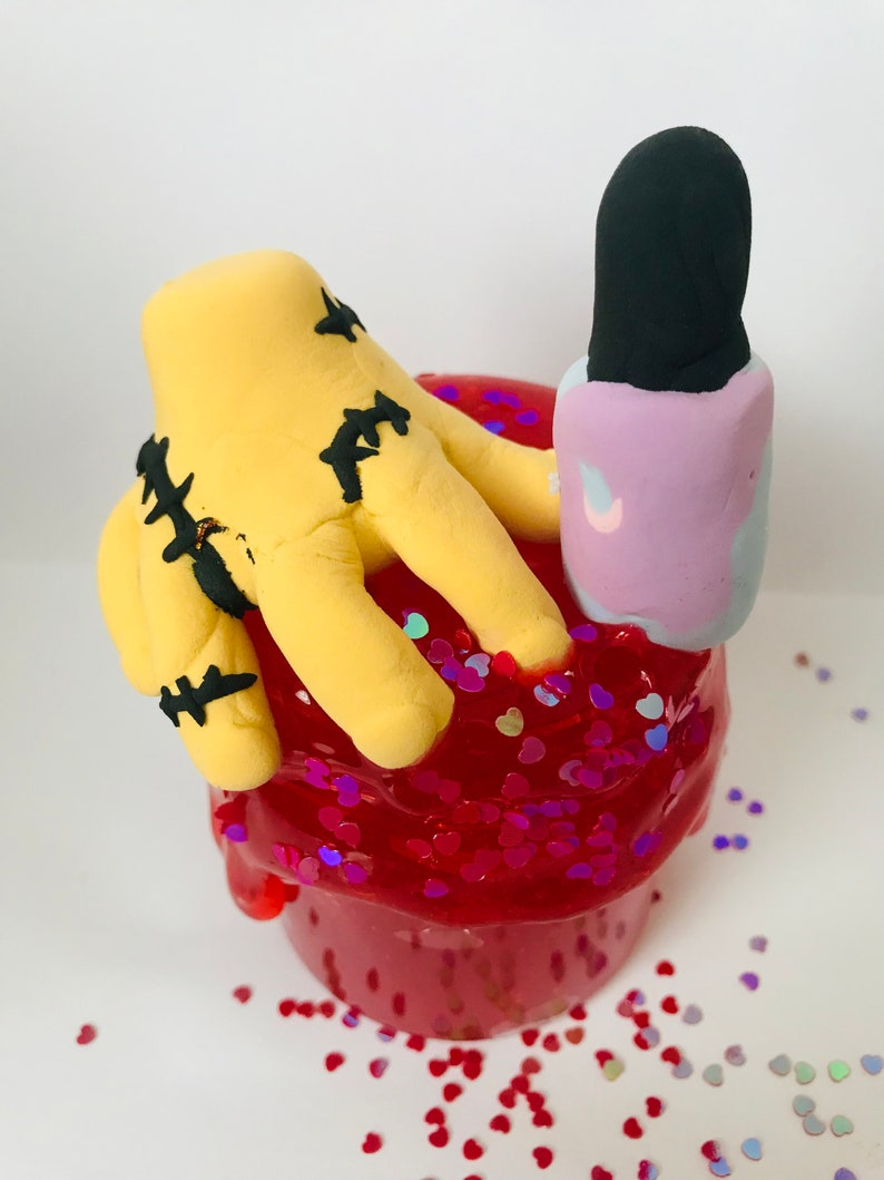 Wednesday, Enid, and Thing Clear Slime - Etsy