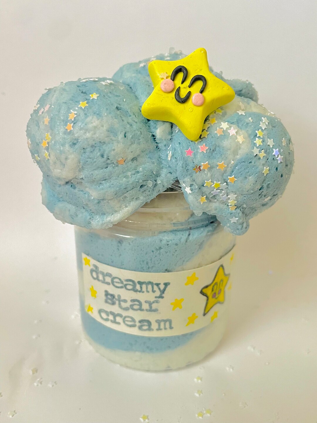 Dreamy Star Cream Cloud Fluffy Slime Star Sensory Slime - Etsy