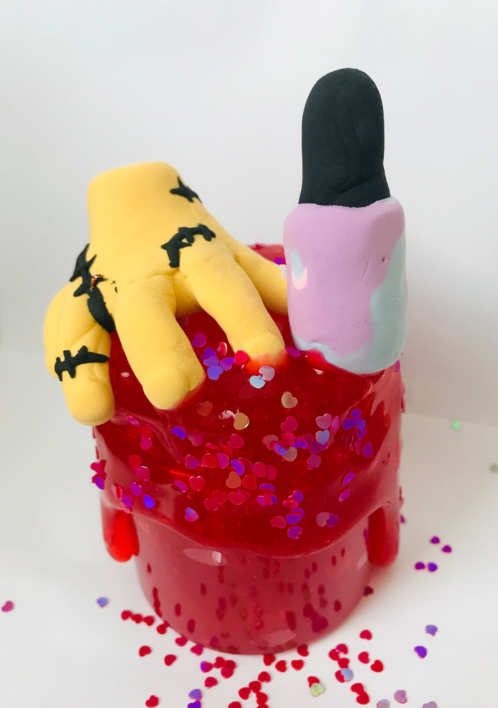 Wednesday, Enid, and Thing Clear Slime - Etsy