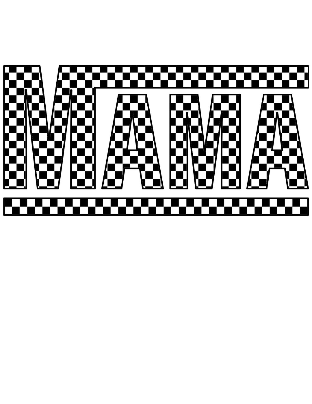 Mama Checkered Logo - Etsy