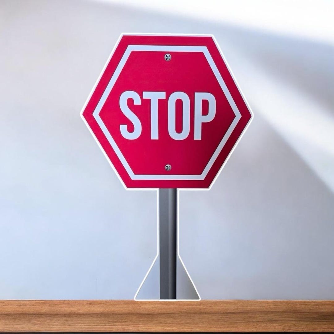 Stop Sign Party Prop Race Car Themed Centerpiece Cutouts Backdrop Sign ...