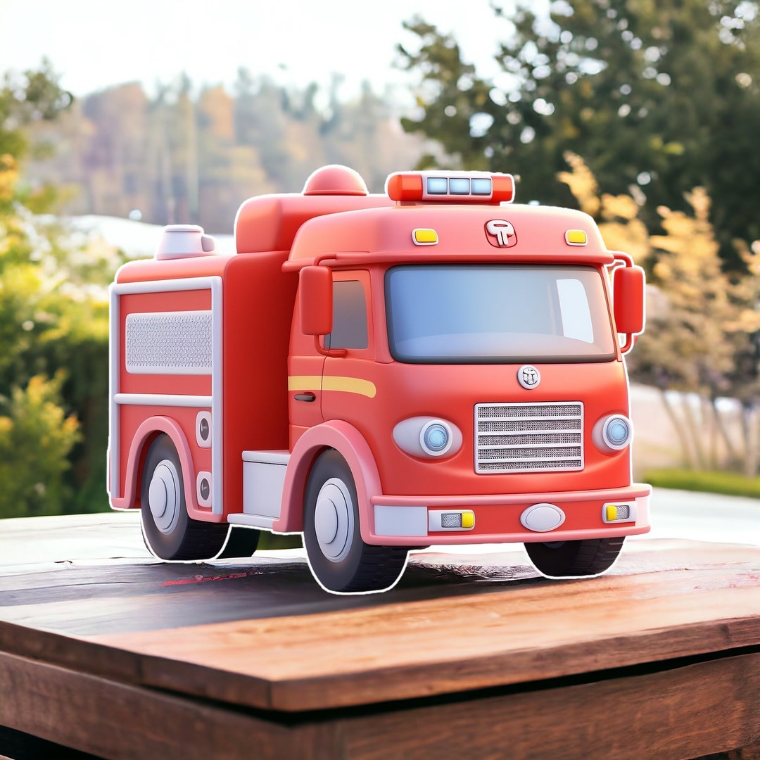 Firefighters Truck Party Prop Cutouts Centerpieces Backdrops and Party ...