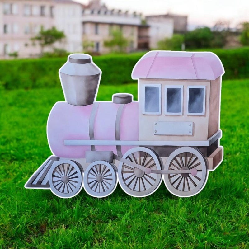 Pink Train Theme Decor - Etsy