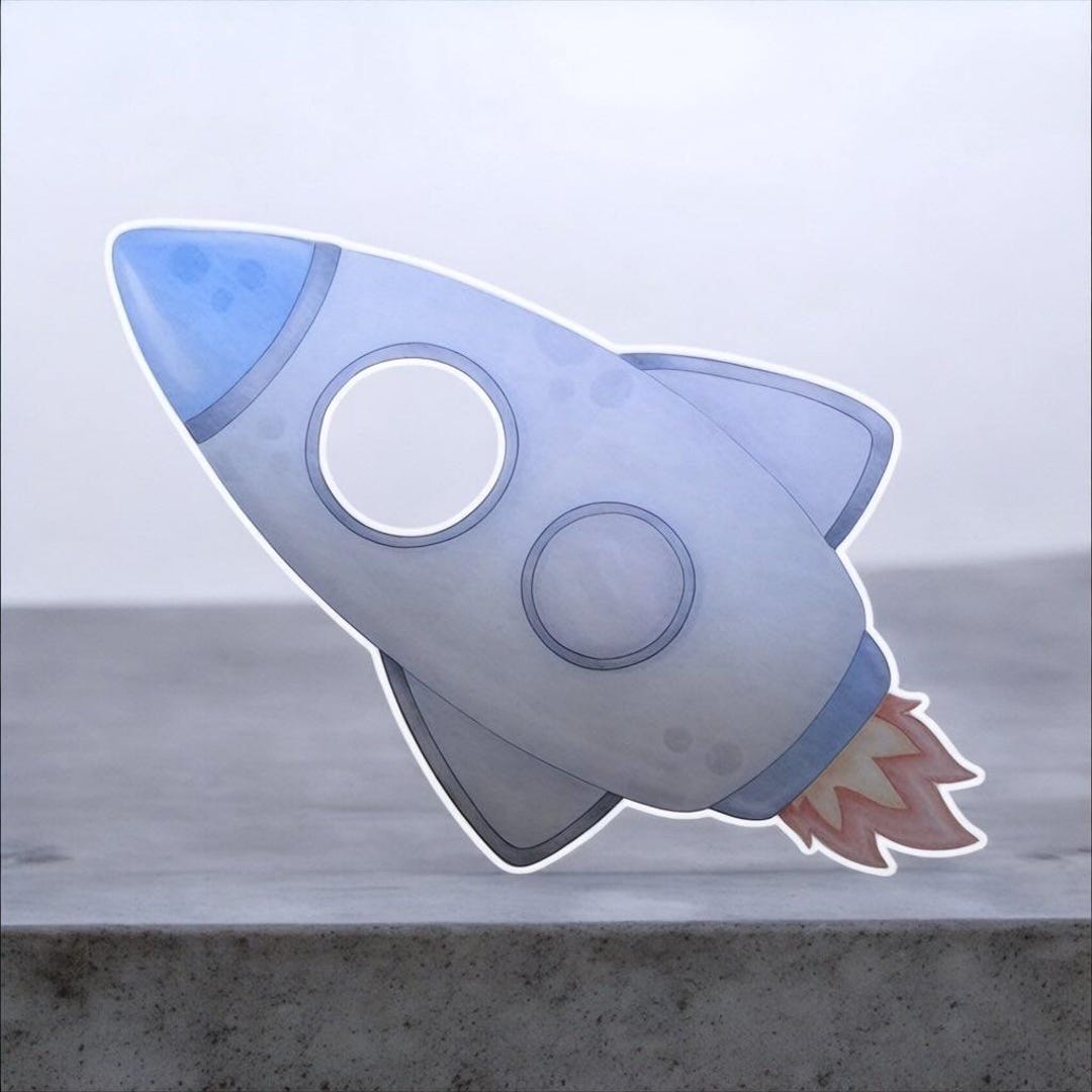 Rocket Party Prop With Opening of Top Window, Cutout, Backdrop ...