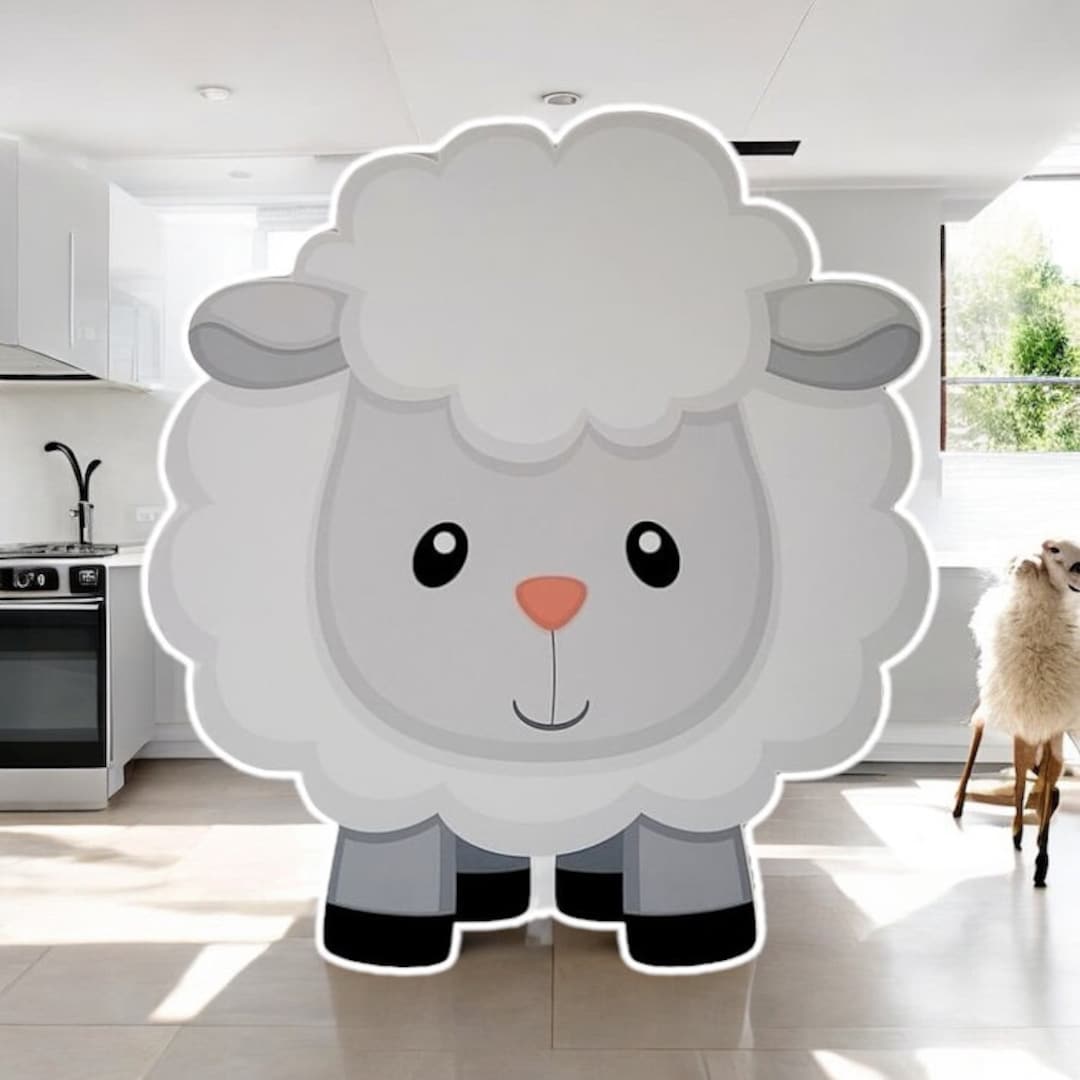 Farm Animal Sheep Party Prop Sign Backdrops Cutouts Centerpieces Party ...