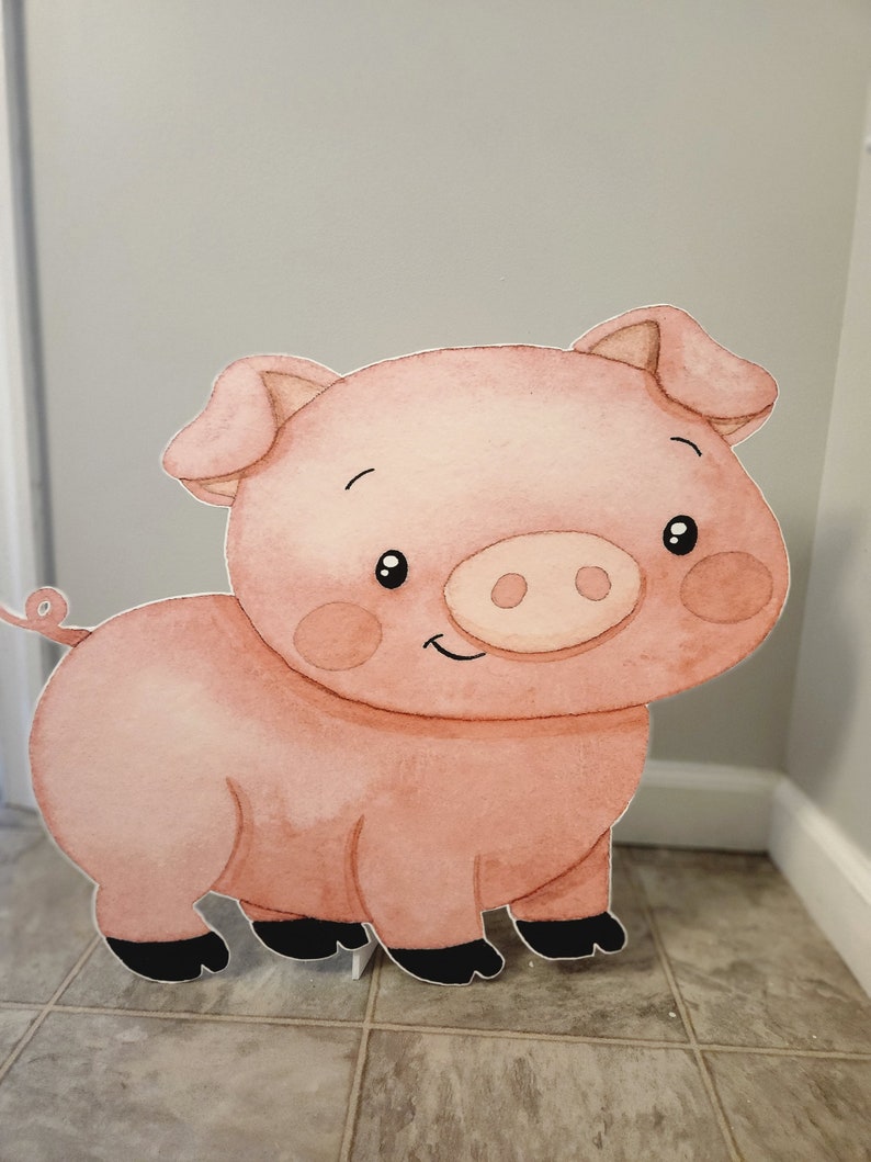 Farm Animal Pig Party Prop Cutout Centerpiece Backdrop Animal - Etsy