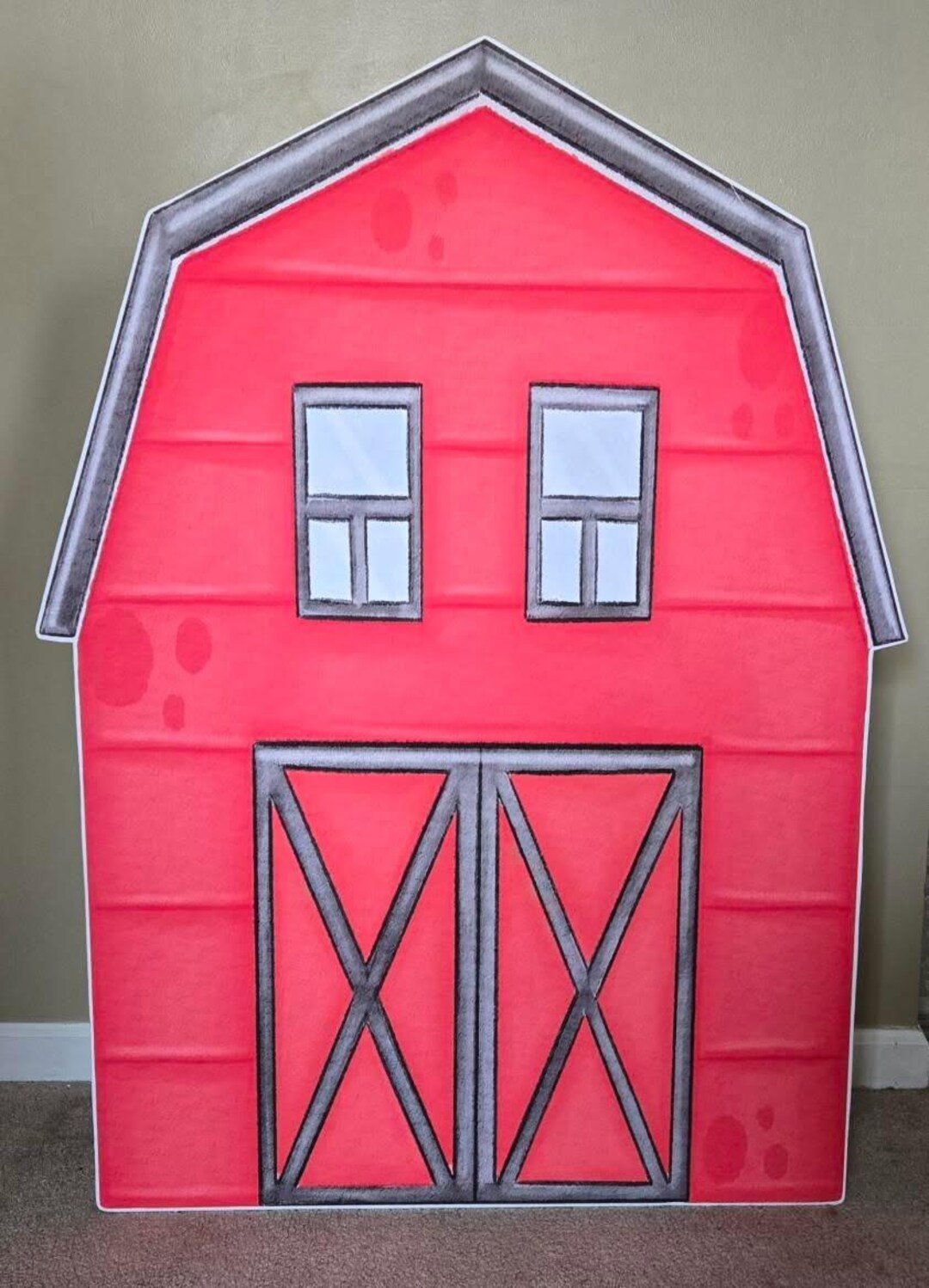 Red Farm Animal House Party Prop Backdrop Centerpieces Animal Birthday ...