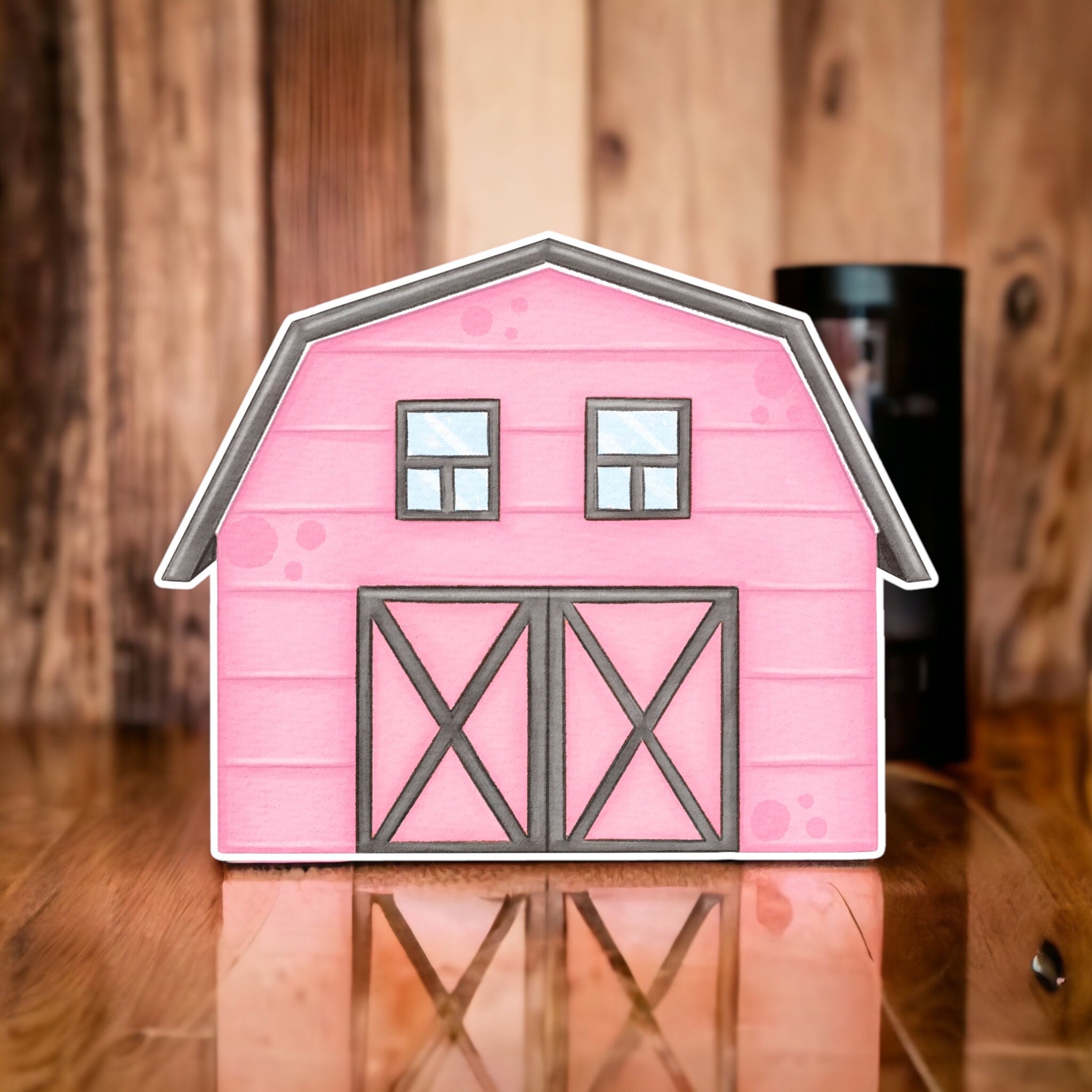 Pink Farm Animal House Party Prop Backdrop Centerpieces Animal - Etsy