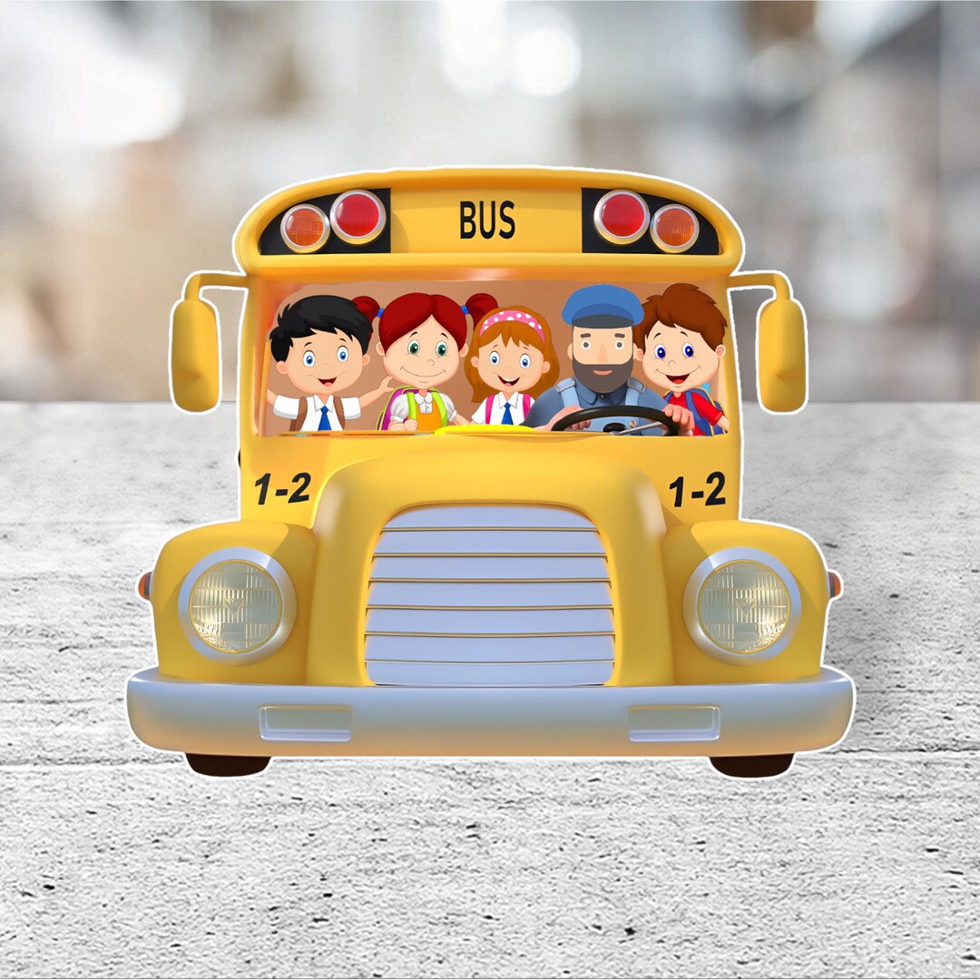 School Bus Party Prop, Cutout, Centerpiece, Backdrop, Classroom ...
