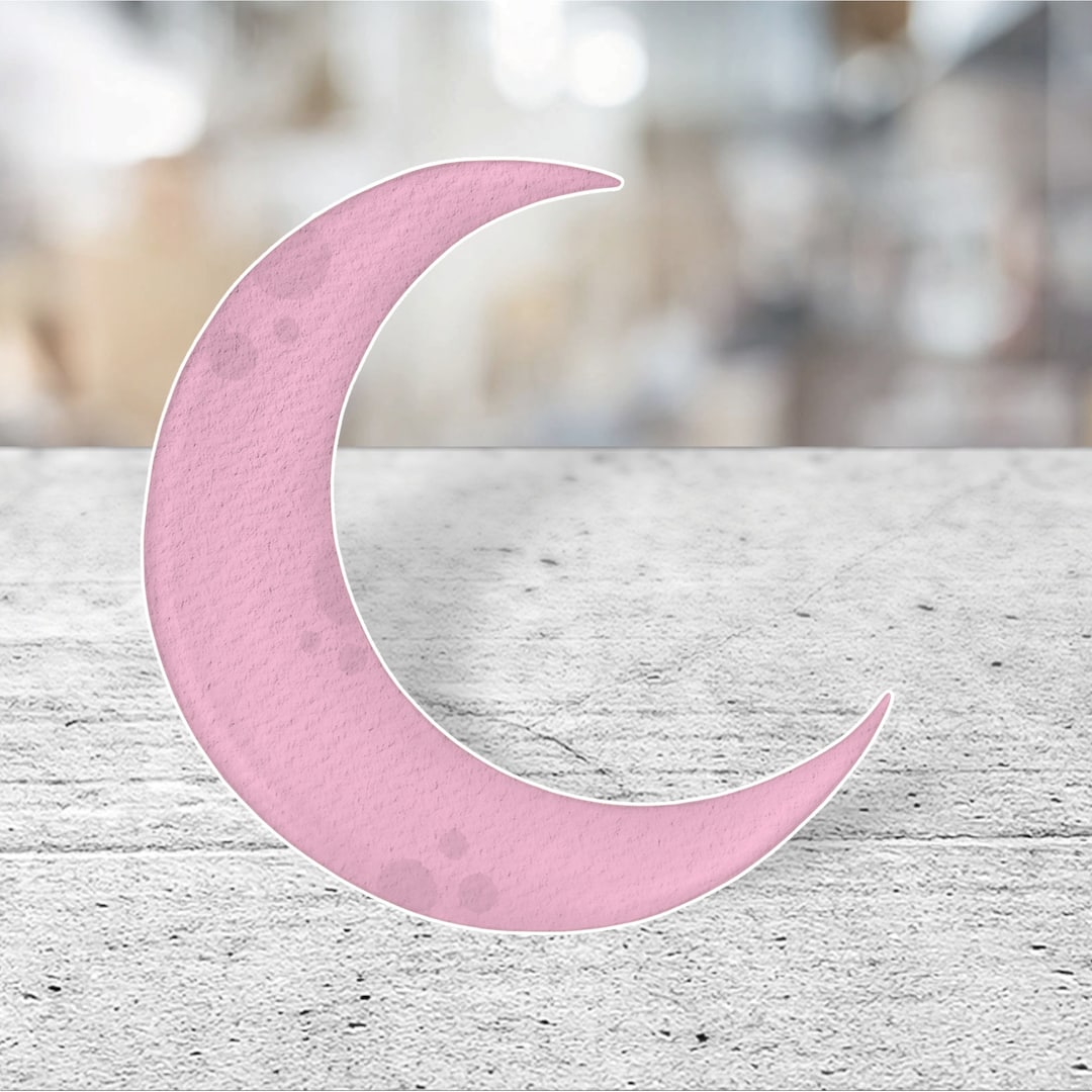 Pink Half Moon Party Prop, Astrounaut Pink Birthday Party Theme Girl ...