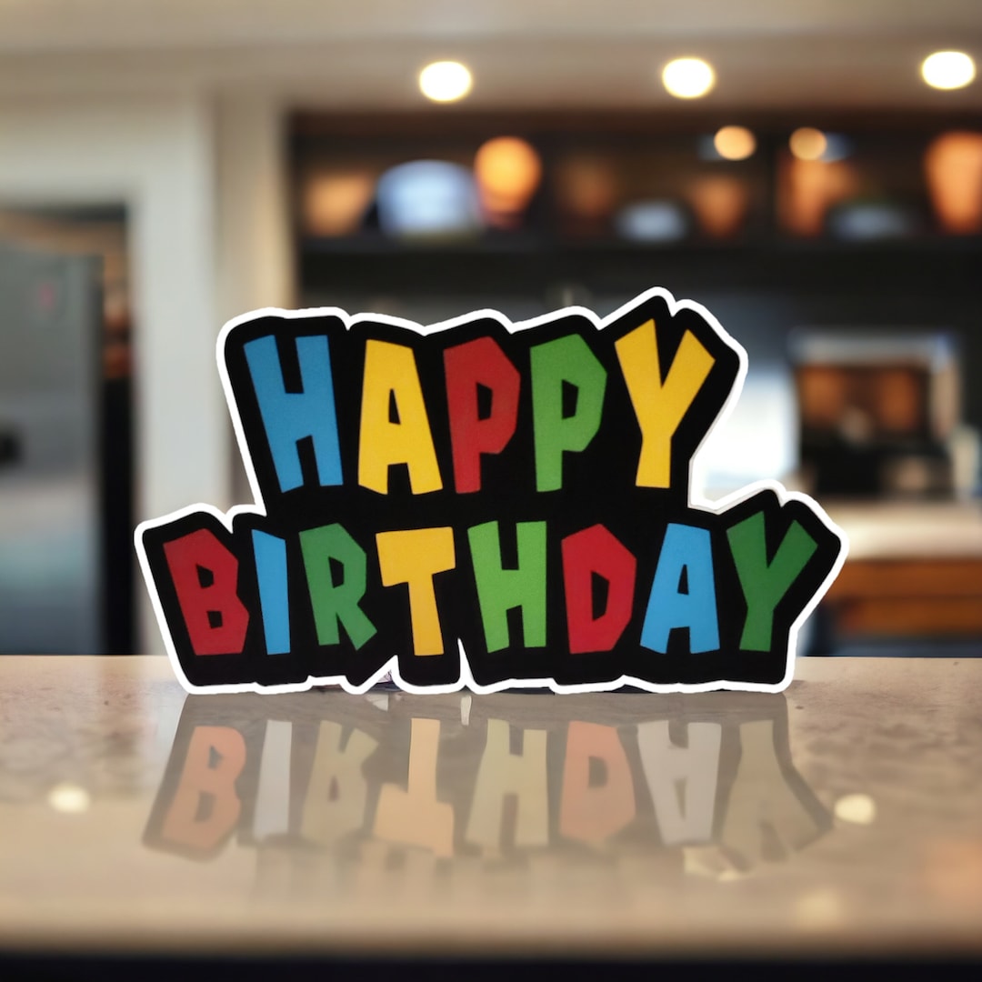 Happy Birthday Sign Party Prop Decorations, Foam Board Cutout, Backdrop ...