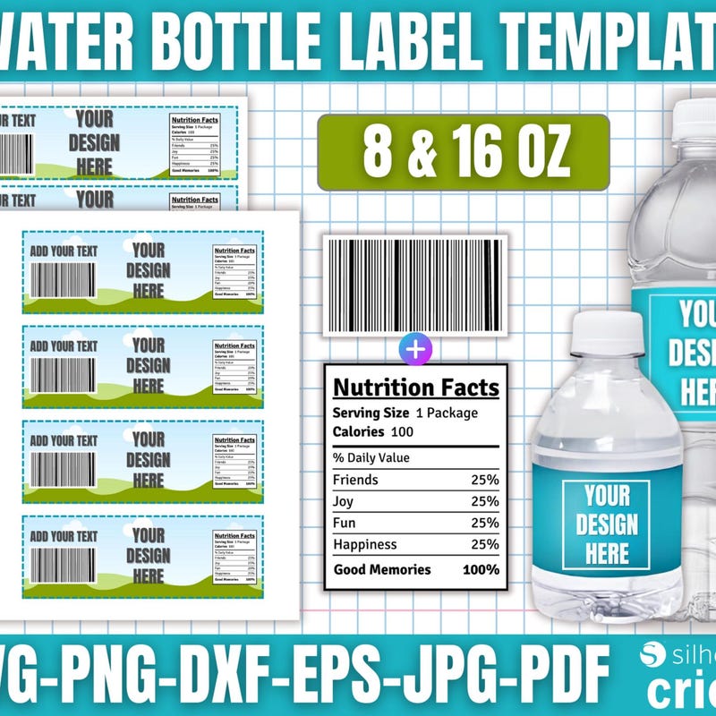 Water Bottle Labels - Etsy