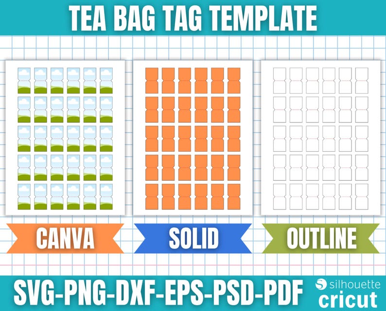 Tea Bag Tag Template, Tea Bag Label Template, Tea Bag Label Svg, Tea ...