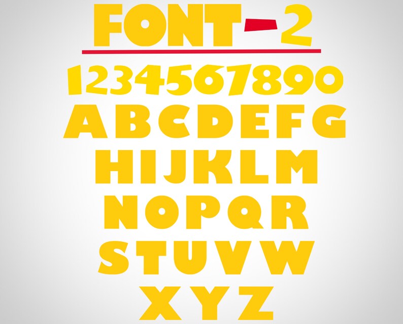 Toy Story FONT SVG, Toy Story Svg, Toy Story Alphabet Svg, Toy Story ...