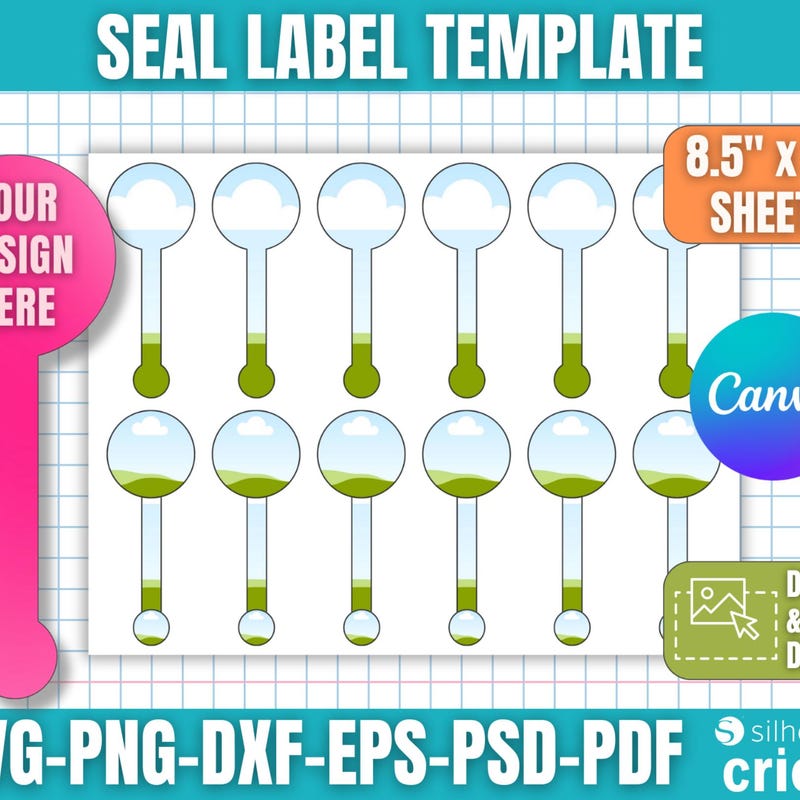 Sealing Sticker Template - Etsy