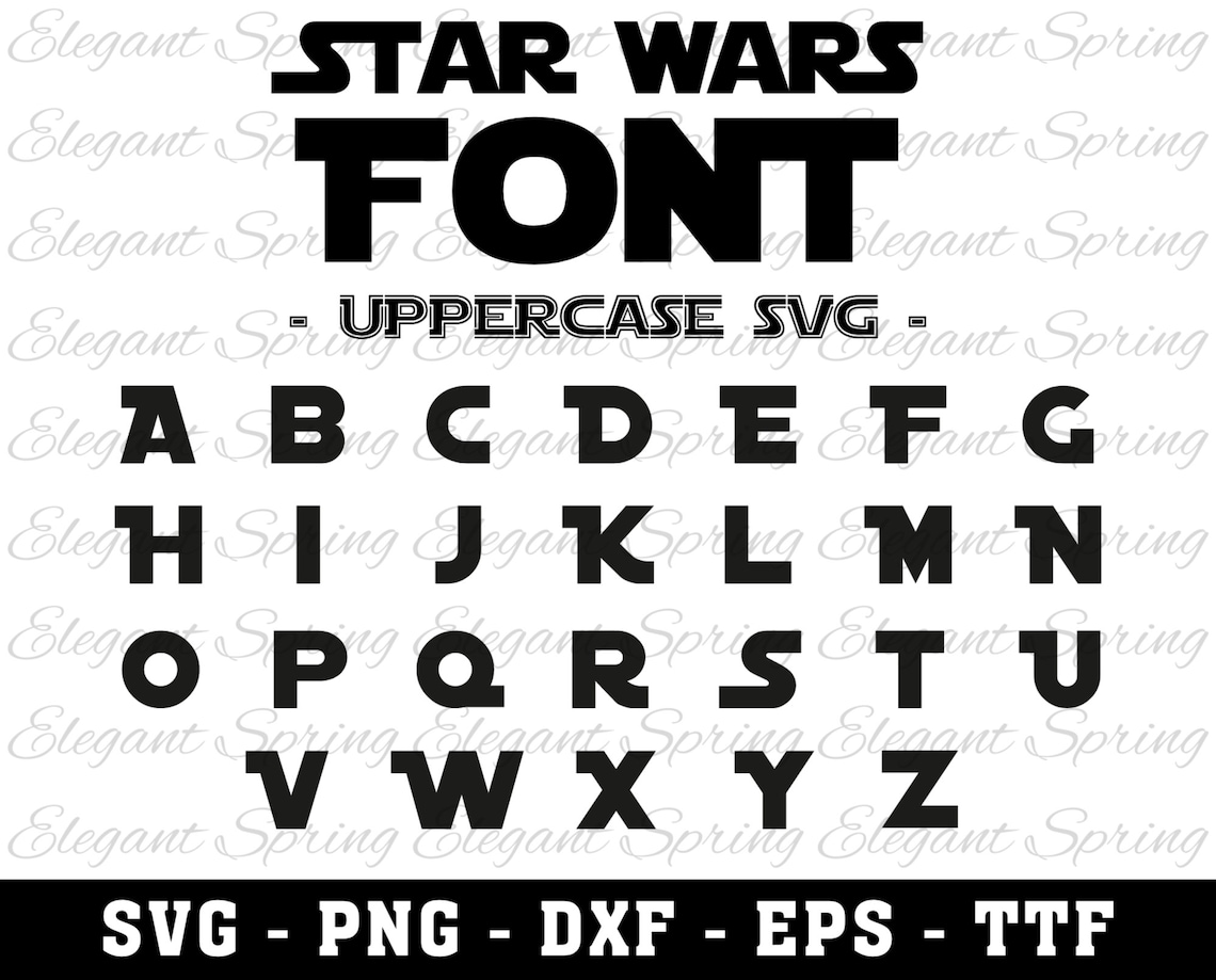Star Wars Font, Star Wars Font SVG, Font SVG, Star Wars Alphabet Svg ...