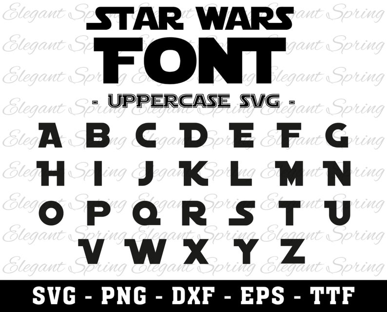Star Wars Font, Star Wars Font SVG, Font SVG, Star Wars Alphabet Svg ...