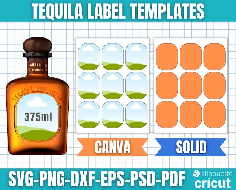 Tequila Label Template, Custom Tequila Bottle Label, Don Julio Label ...