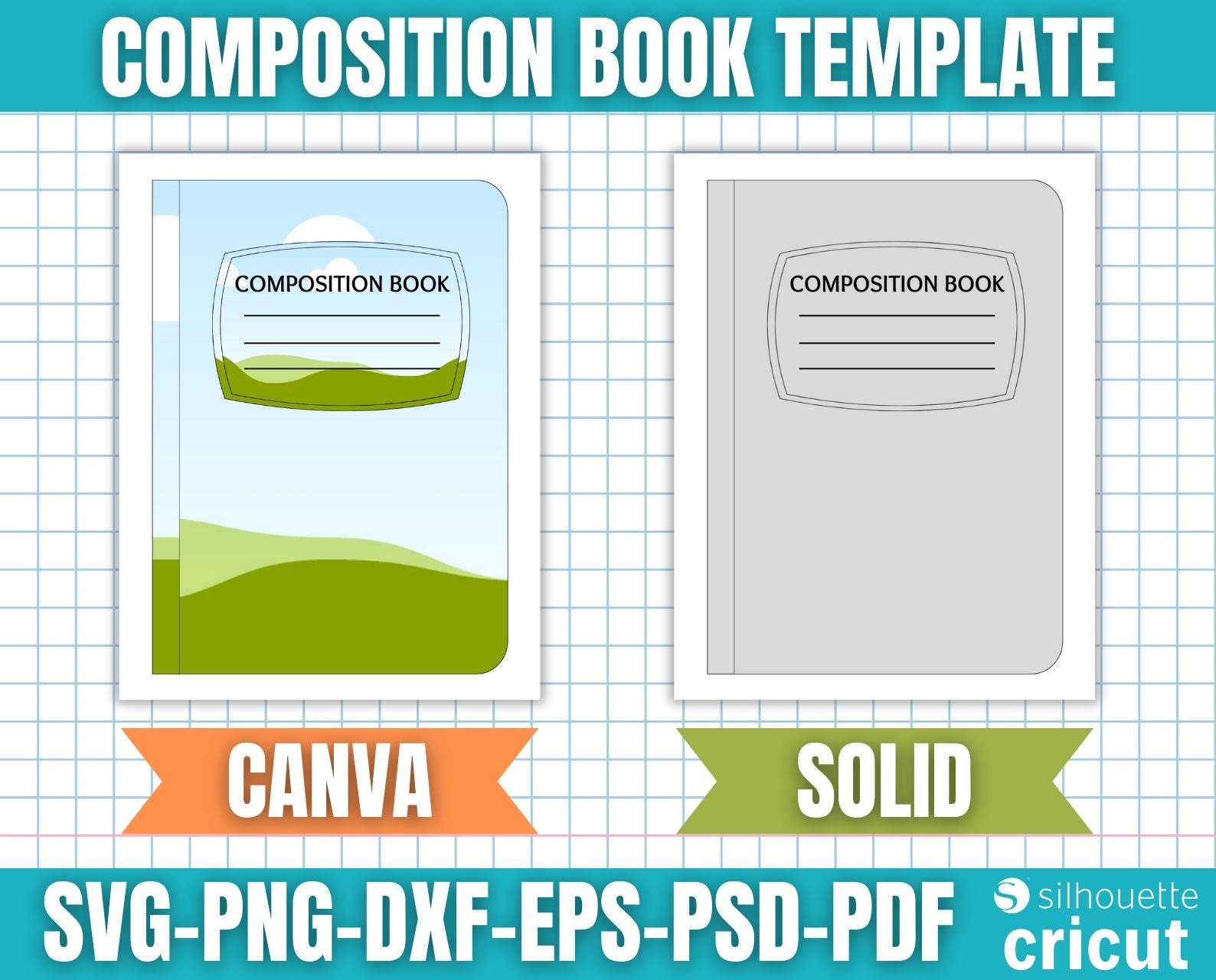 Composition Book Template, Custom Composition Notebook, Composition ...