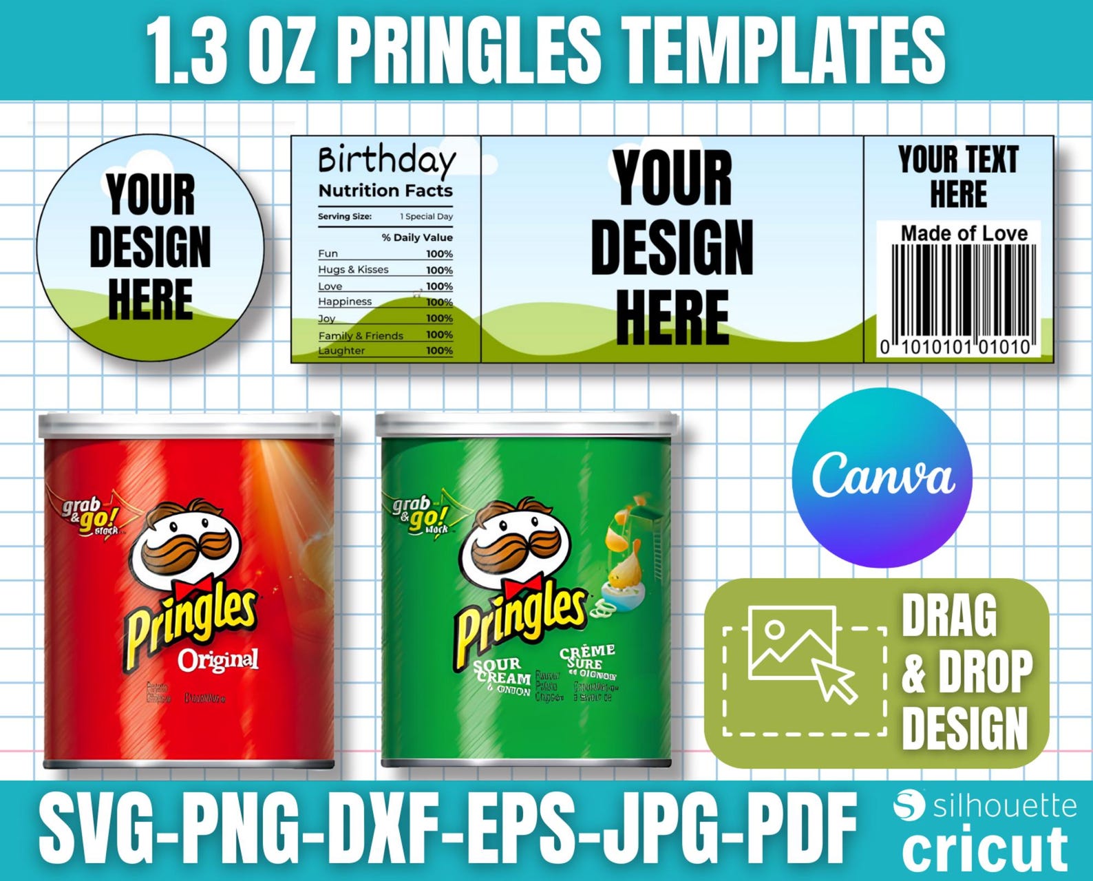 Pringles 1.3 Oz Labels Template, Pringles Template, Pringles Labels ...