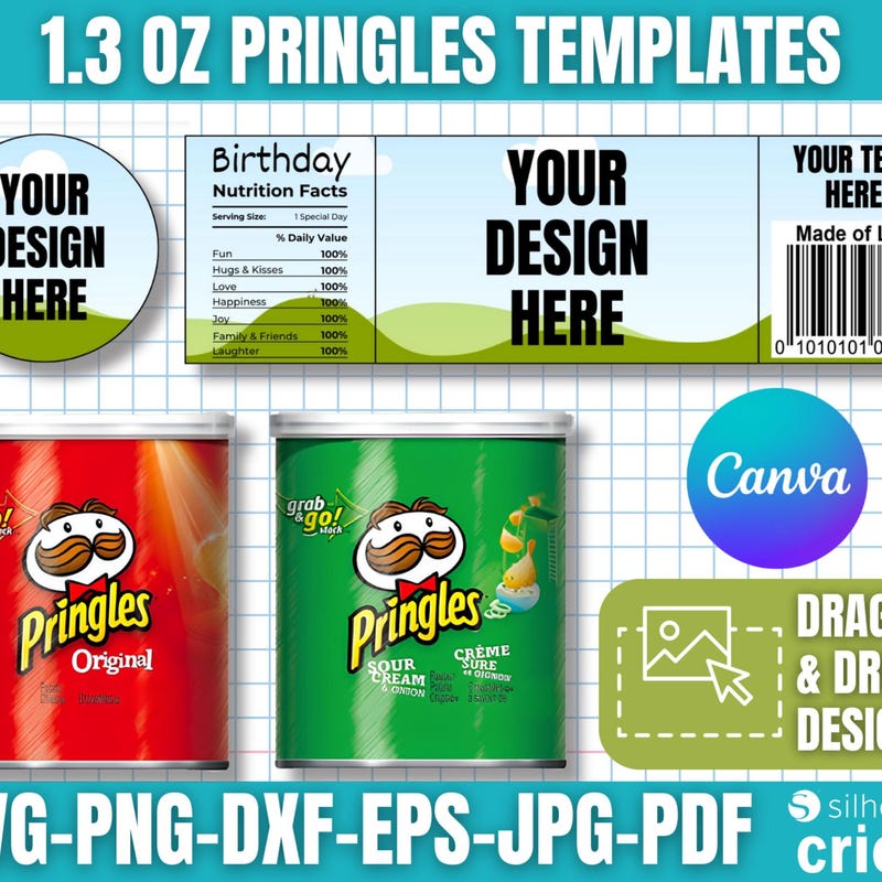 Custom Pringles Can Wrap - Etsy