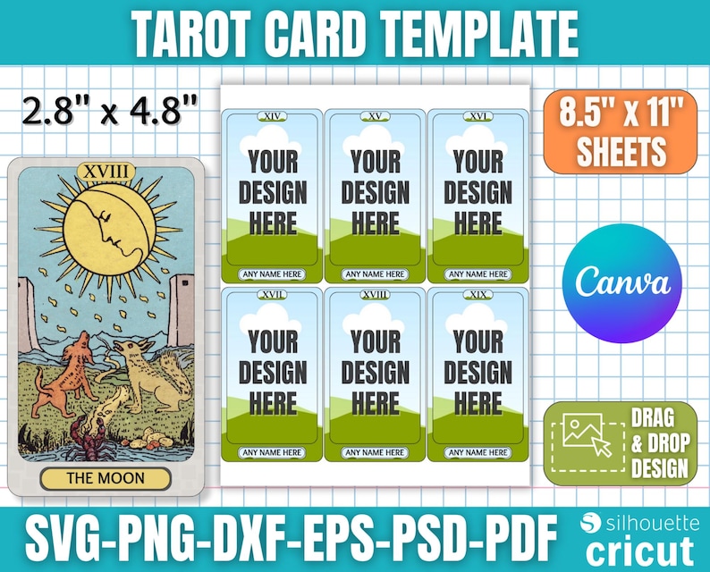 Tarot Card Template, Custom Tarot Card, DIY Tarot Card, Custom Card ...
