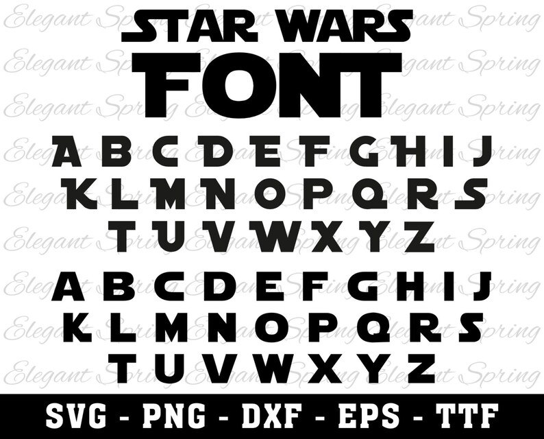 Star Wars Font, Star Wars Font SVG, Font SVG, Star Wars Alphabet Svg ...