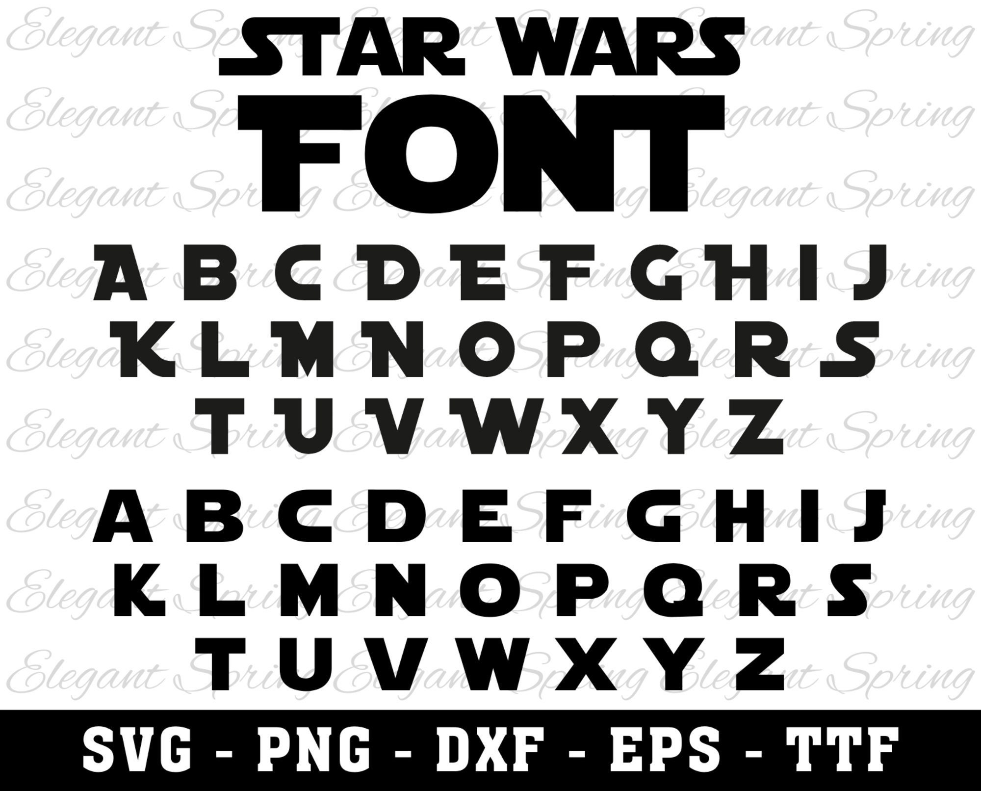 Star Wars Font Star Wars Font Svg Font Svg Star Wars Alphabet Svg Star Wars Letters Svg