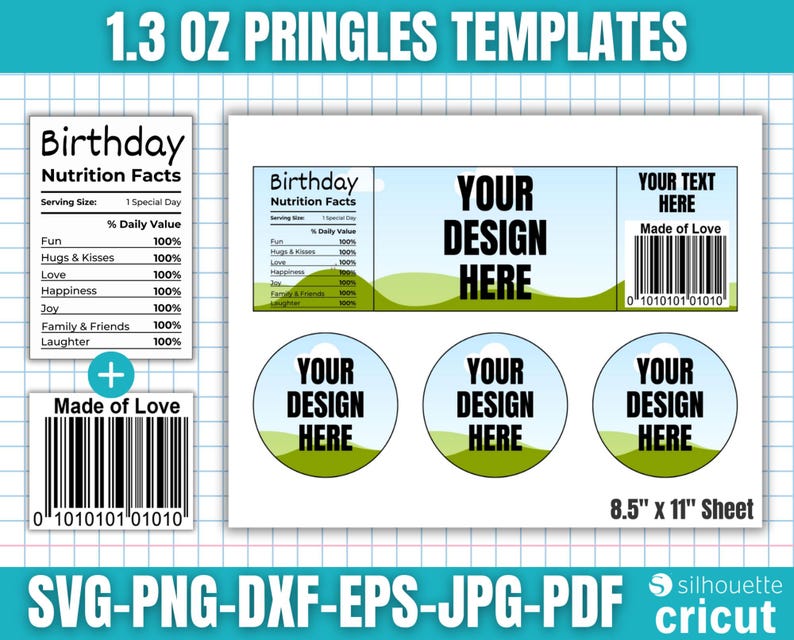 Pringles 1.3 Oz Labels Template, Pringles Template, Pringles Labels ...