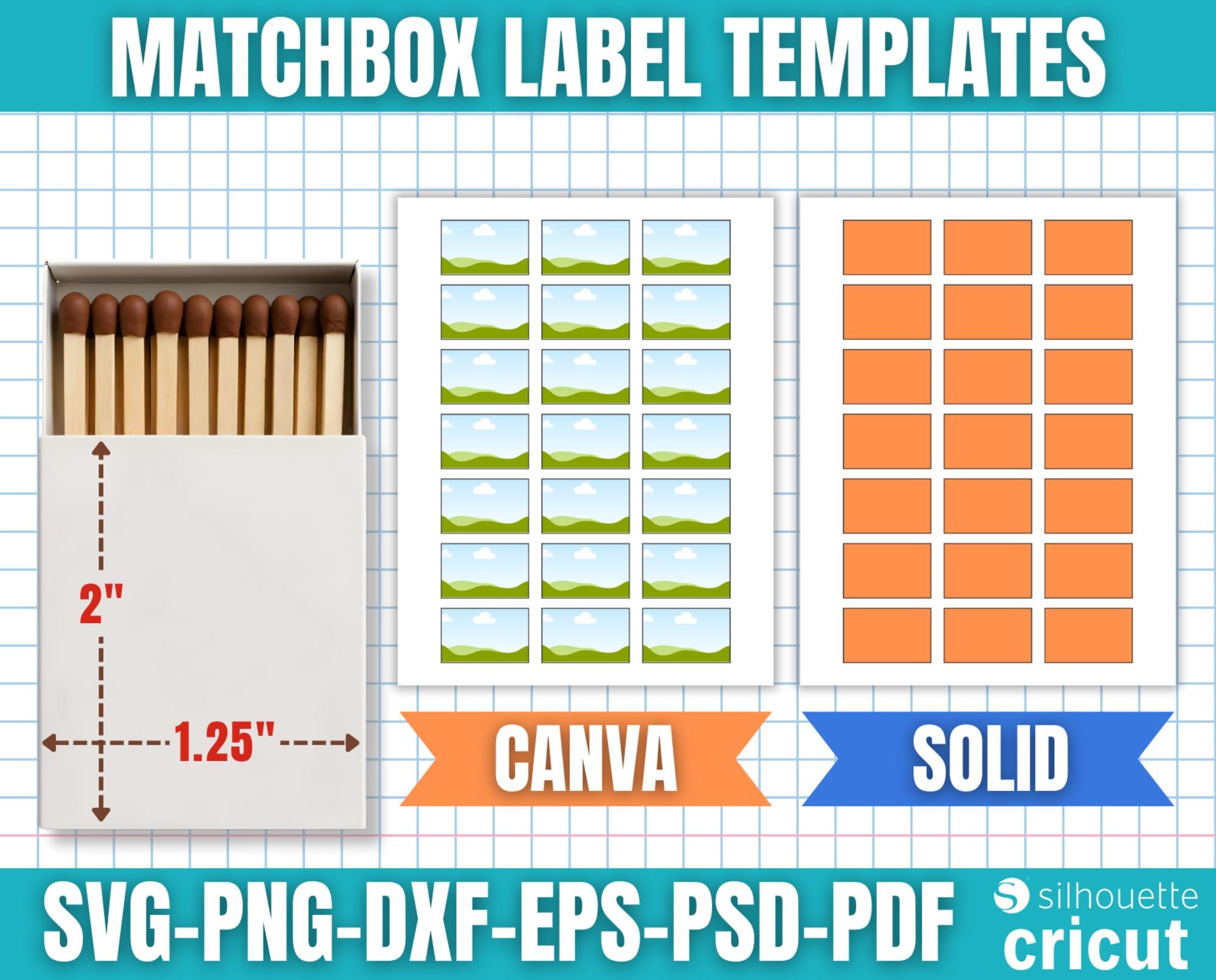 Matchbox Label Templates, Custom Matchbox Label, Match Box Sticker ...