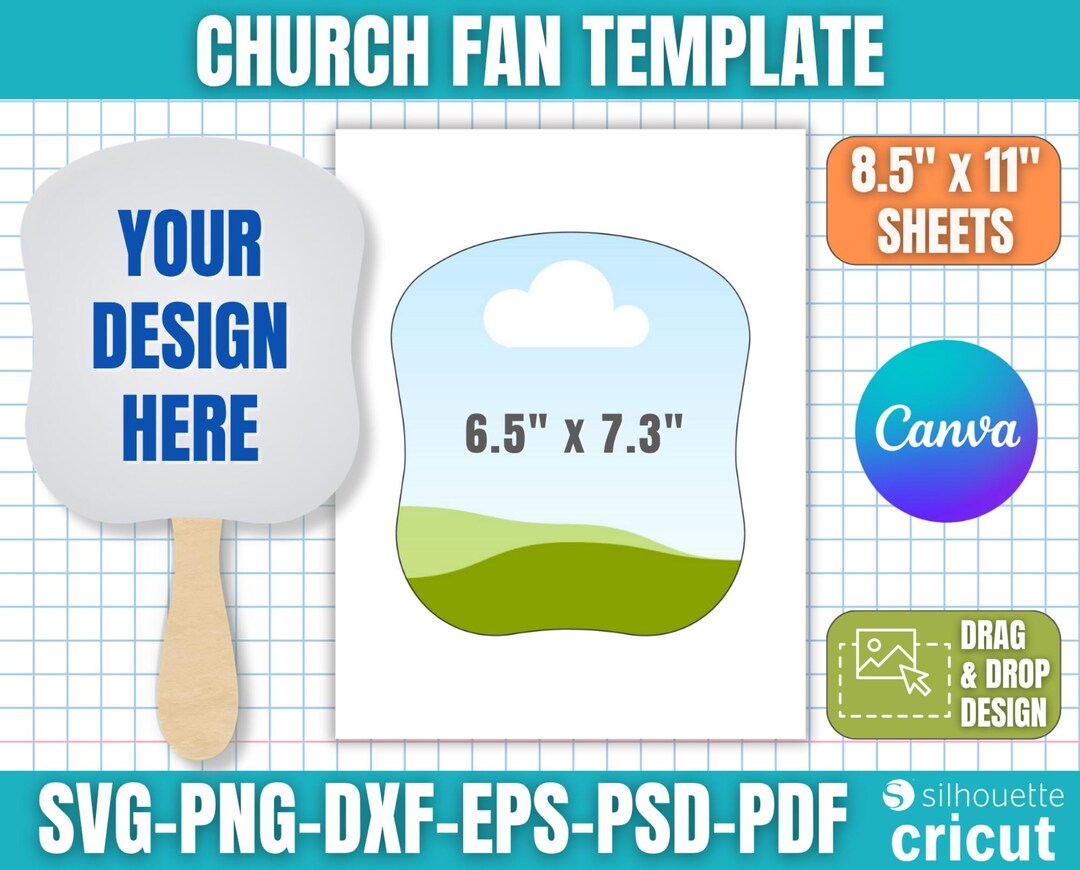 Church Fan Template, Paddle Fan Template, Fan Template Svg, Graduation ...
