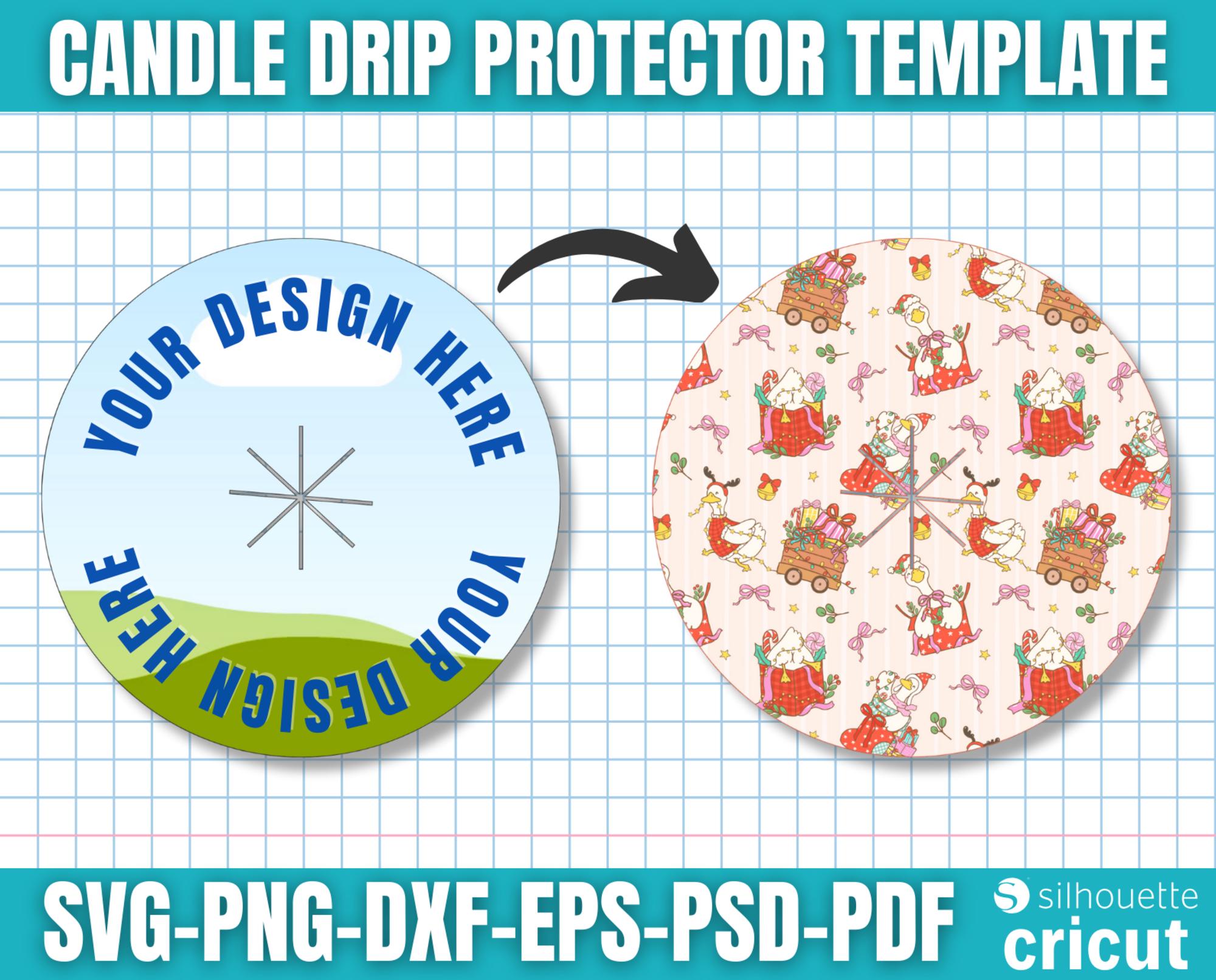 Candle Drip Protector Template, Custom Candle Drip Protector, Candle ...