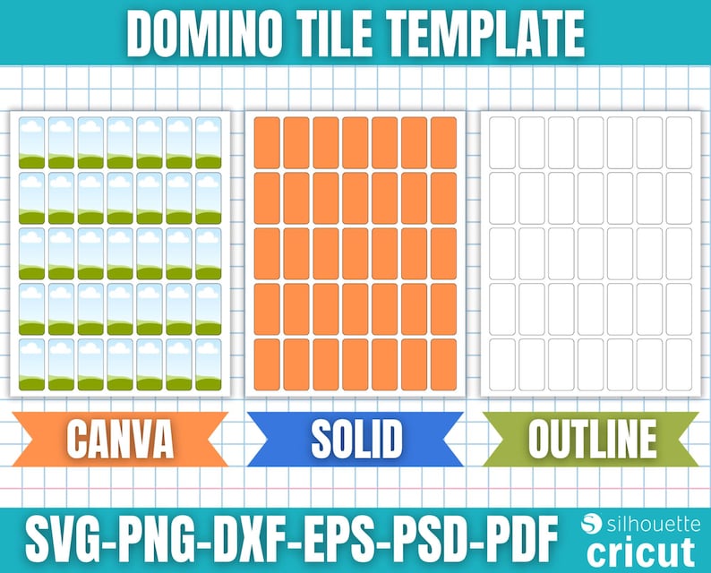 Domino Tile Template Svg, Round Corner Domino Tile Template, Domino ...