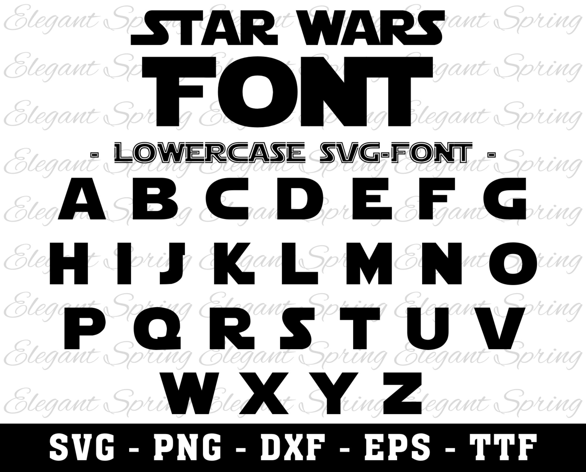 Star Wars Font, Star Wars Font SVG, Font SVG, Star Wars Alphabet Svg ...