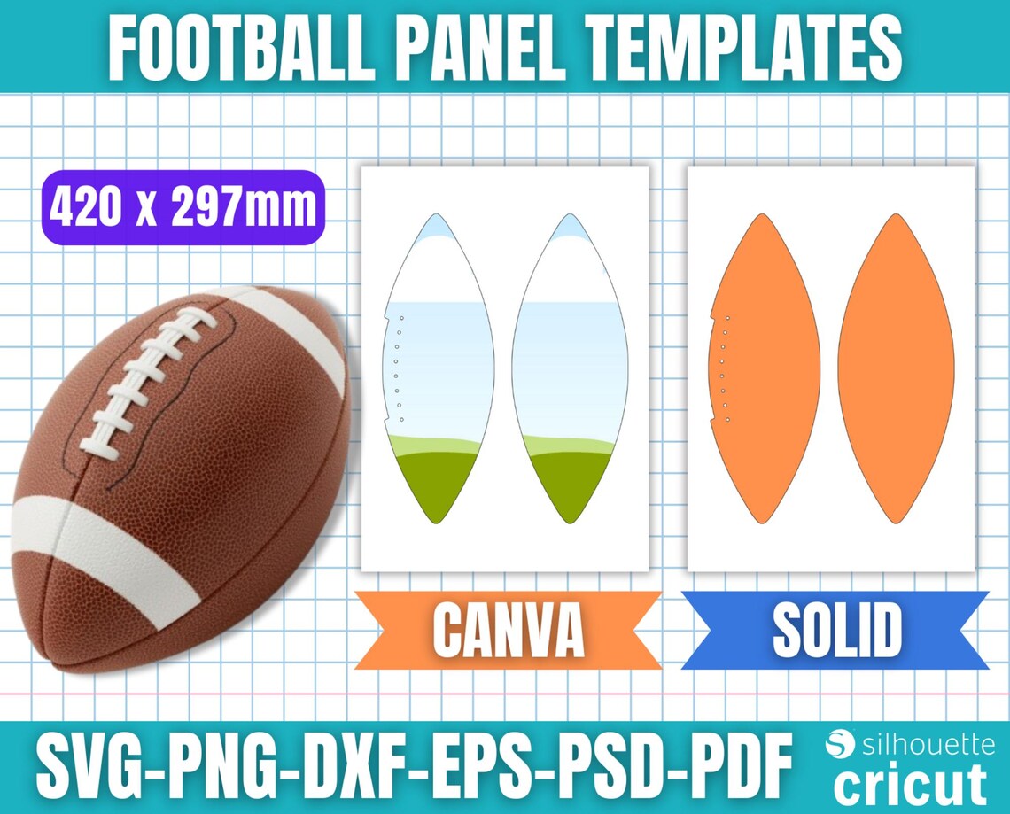 Football Panel Template, Sports Panel Template, Custom Photo Ball ...