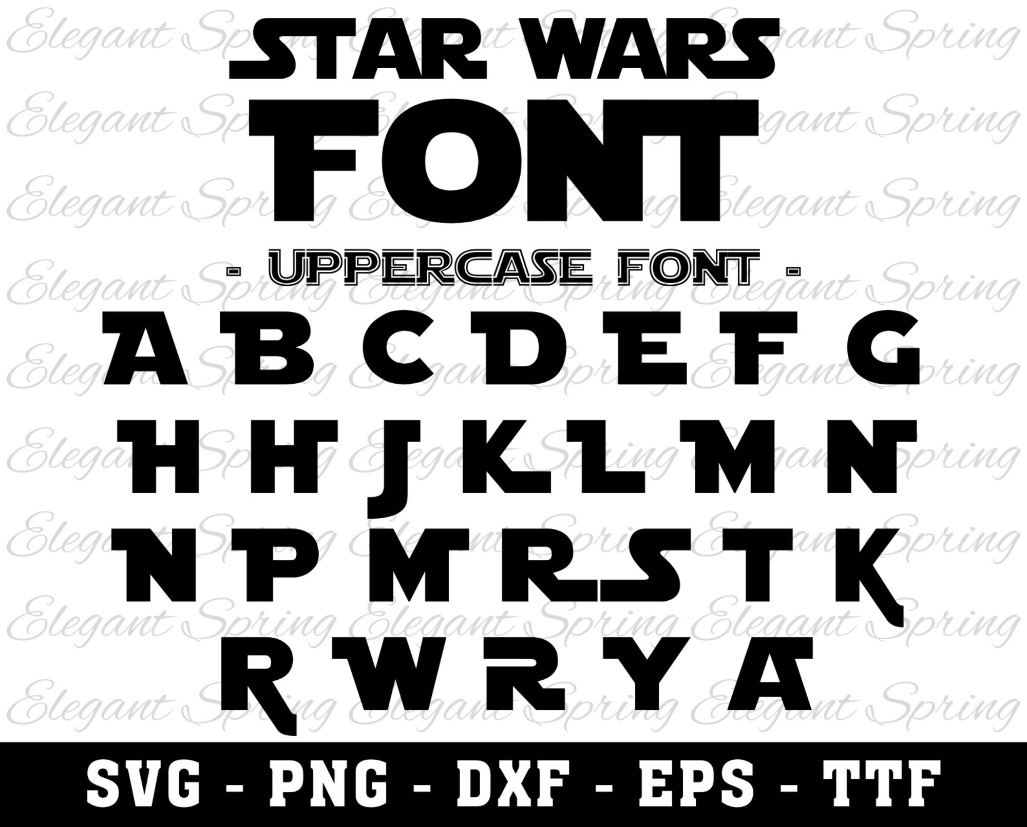 Star Wars Font, Star Wars Font SVG, Font SVG, Star Wars Alphabet Svg ...