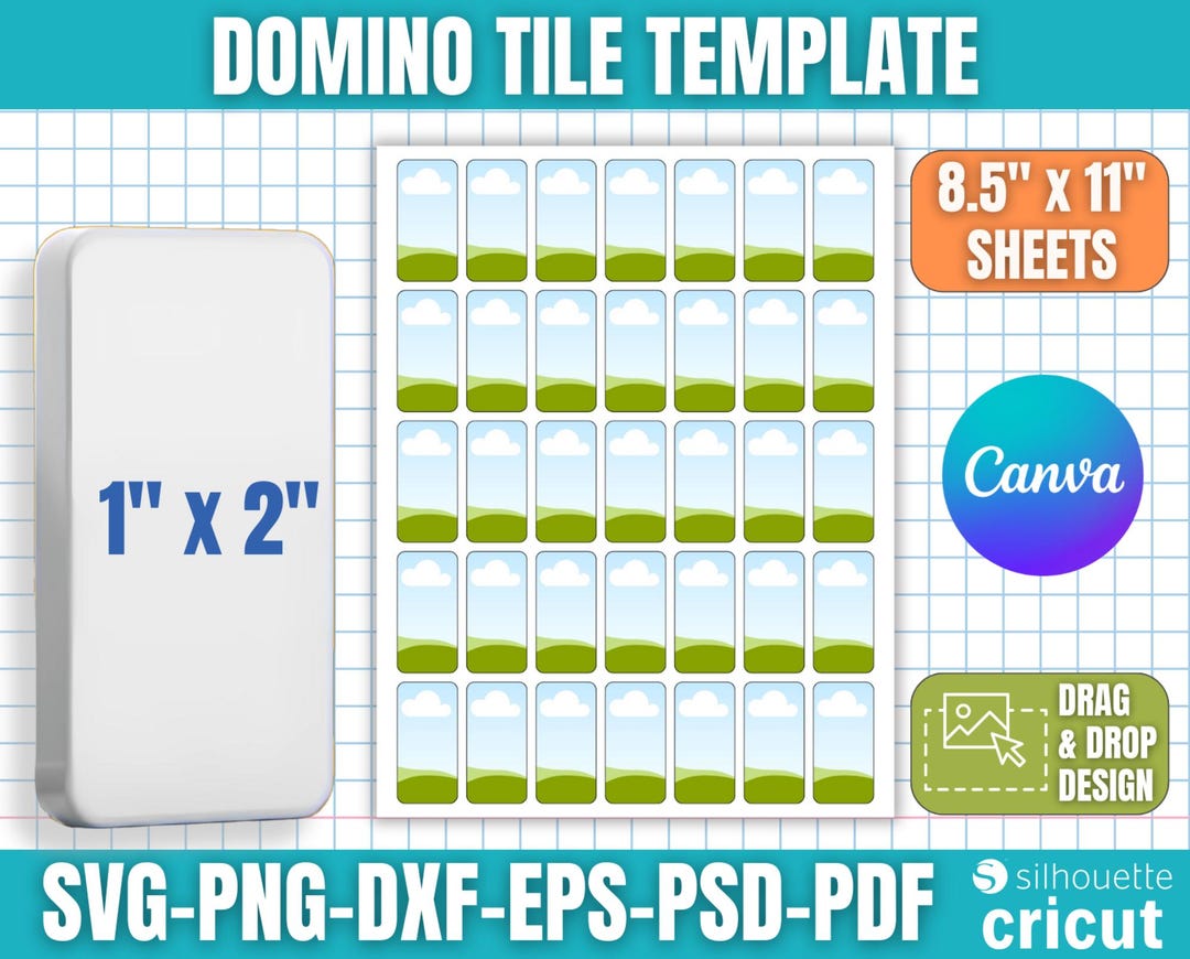 Domino Tile Template Svg, Round Corner Domino Tile Template, Domino ...