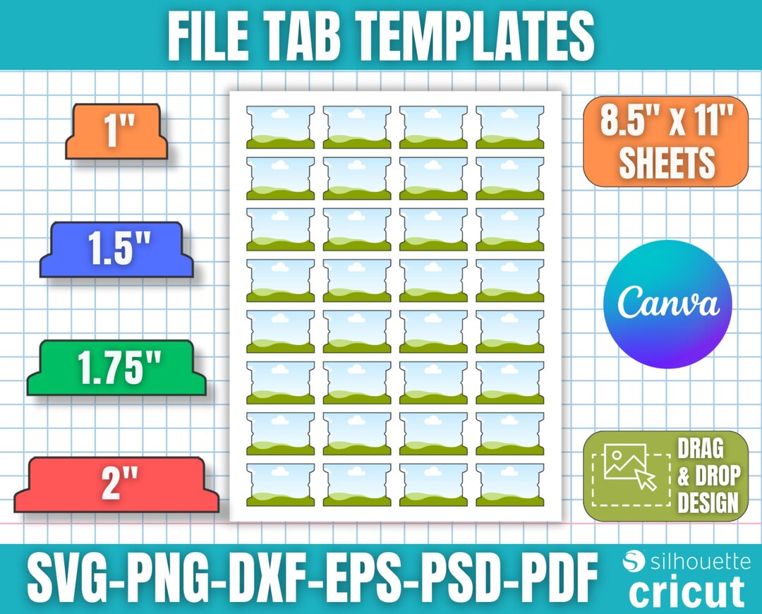 File Tab Templates, Folder Tag, Journal Tab, Page Tab, File Folder ...