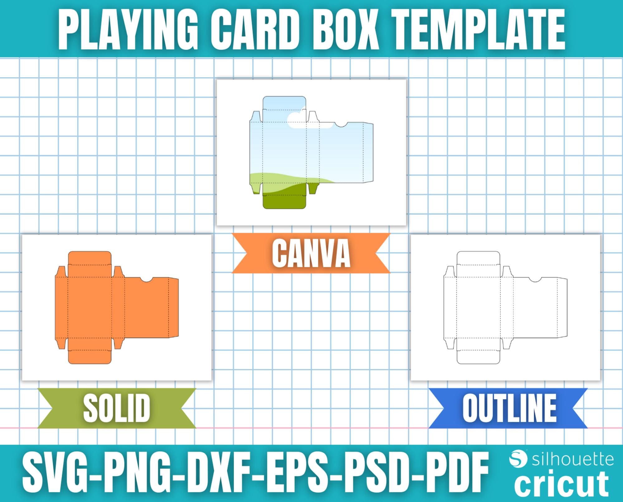Playing Card Box Template, Poker Card Box Template, Box Svg, Trading ...