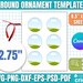 2.75" Round Ornament Template, Ceramic Ornament Template, Christmas ...