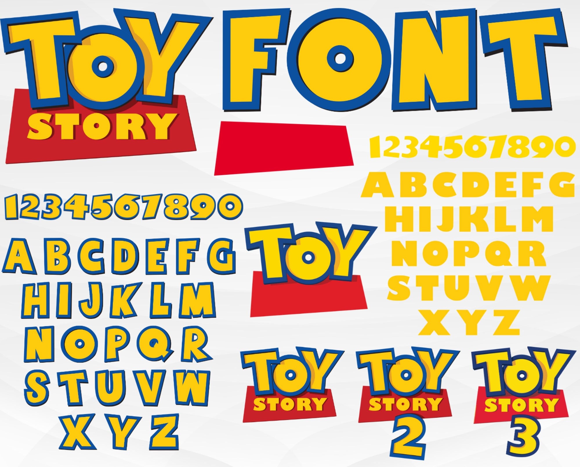 Toy Story FONT SVG, Toy Story Svg, Toy Story Alphabet Svg, Toy Story ...