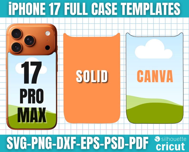 IPhone 17 Case Templates, Canva Case Template, iPhone Sublimation Case ...