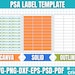 PSA Name Label Template, Trading Card Slab Label, Psa Card Label ...
