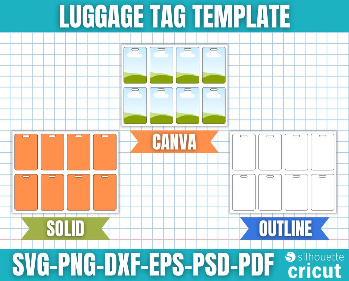 Luggage Tag Template, Luggage Tag Svg, Luggage Tag Sublimation Template ...