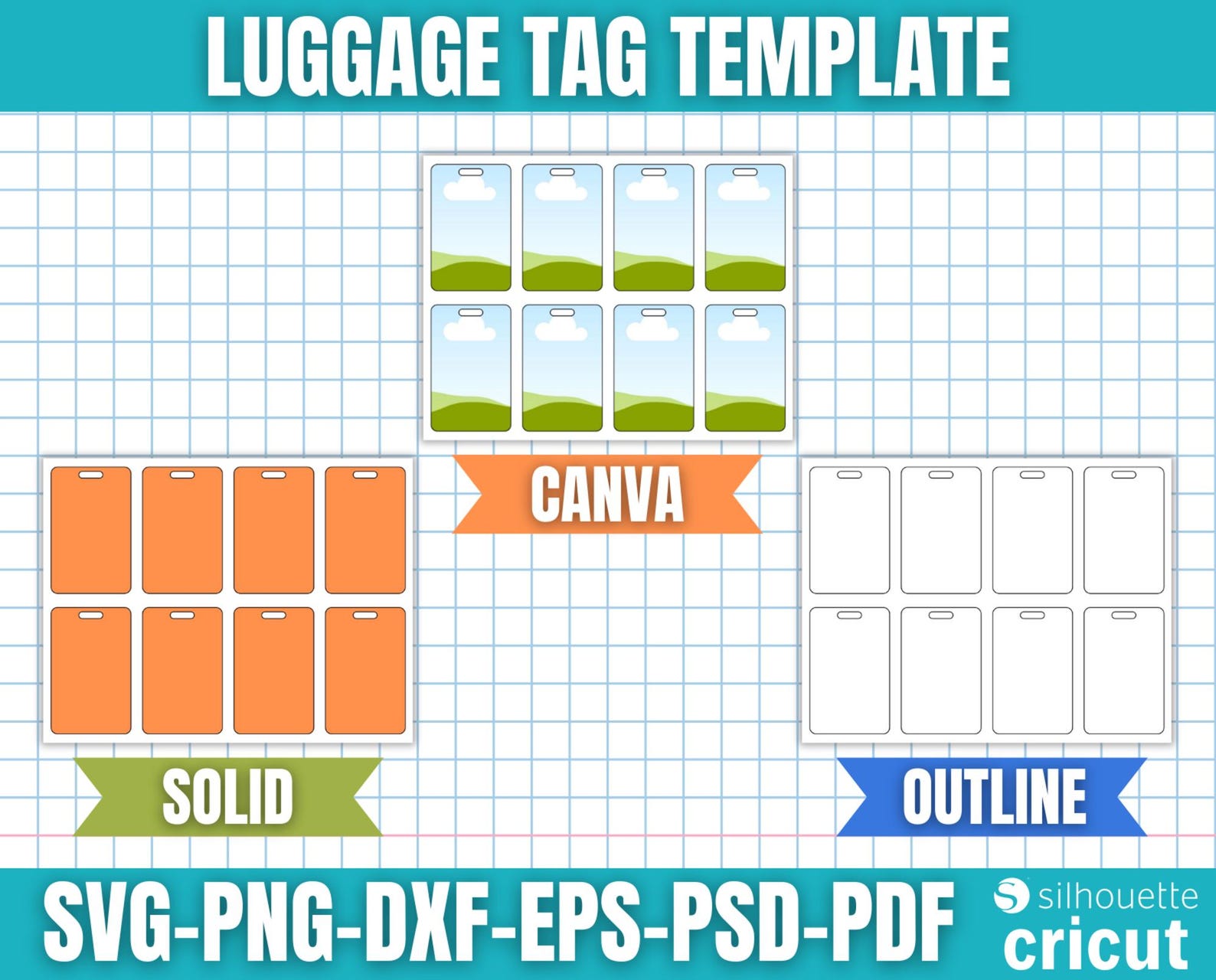 Luggage Tag Template, Luggage Tag Svg, Luggage Tag Sublimation Template ...