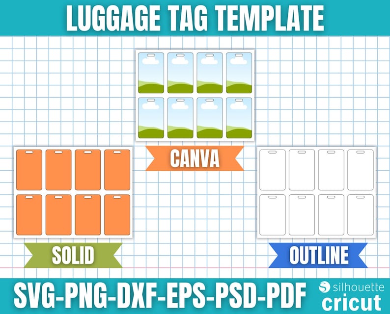 Luggage Tag Template, Luggage Tag Svg, Luggage Tag Sublimation Template ...