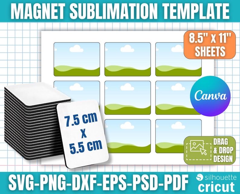 Magnet Template, Magnet Sublimation, Magnet Multipurpose Labels ...