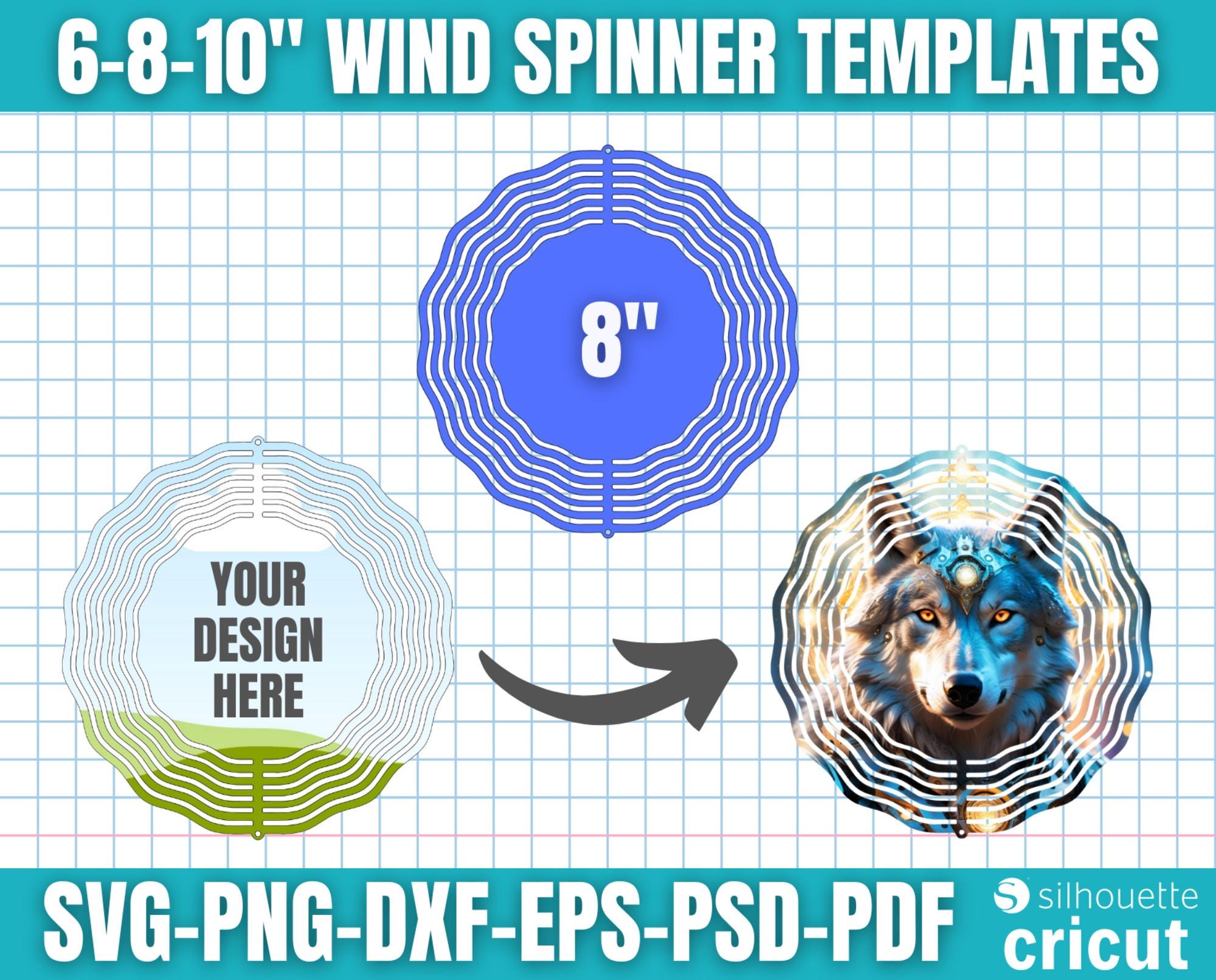 Wind Spinner Template Bundle, Wind Spinner Svg, Wind Spinner ...