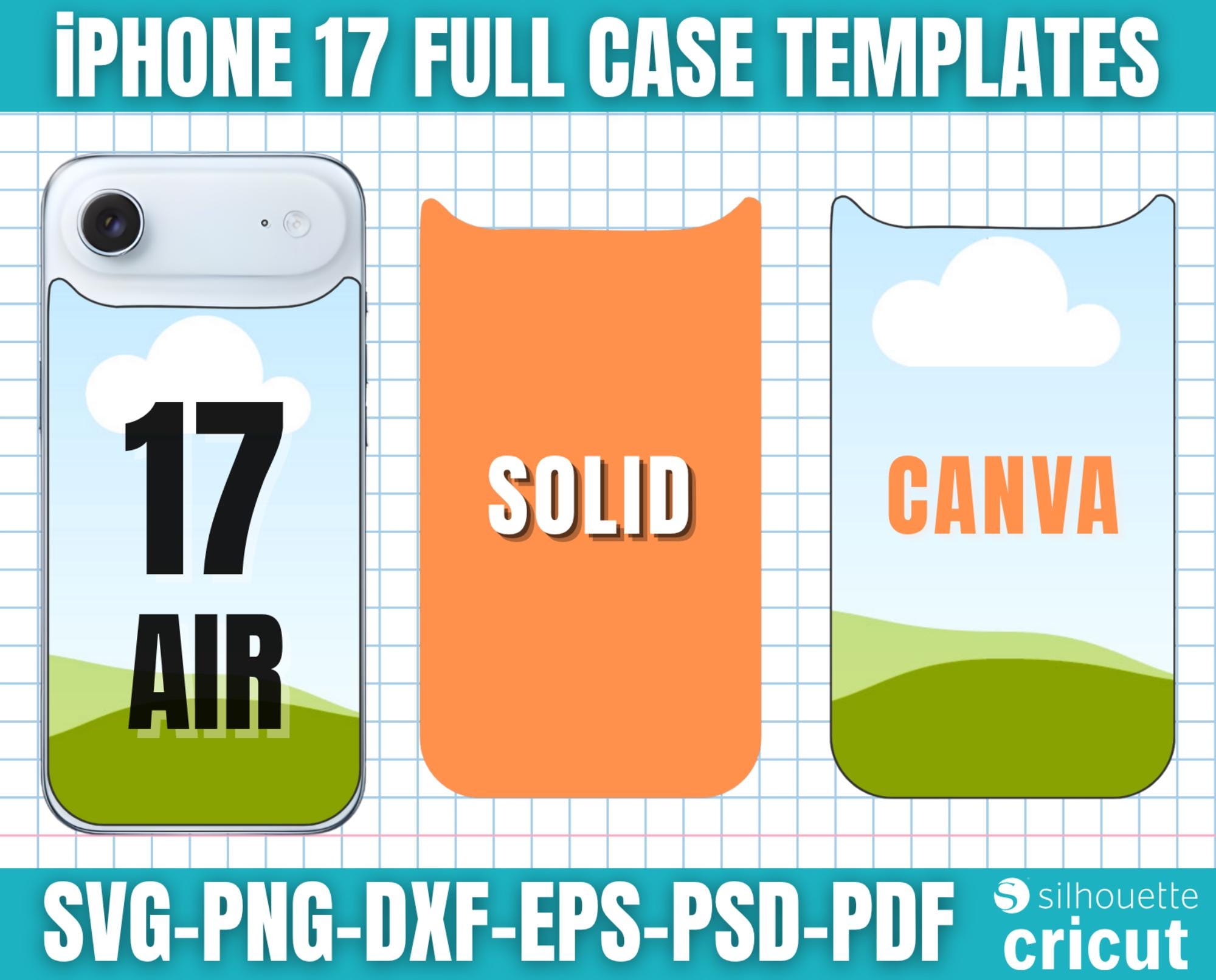IPhone 17 Case Templates, Canva Case Template, iPhone Sublimation Case ...