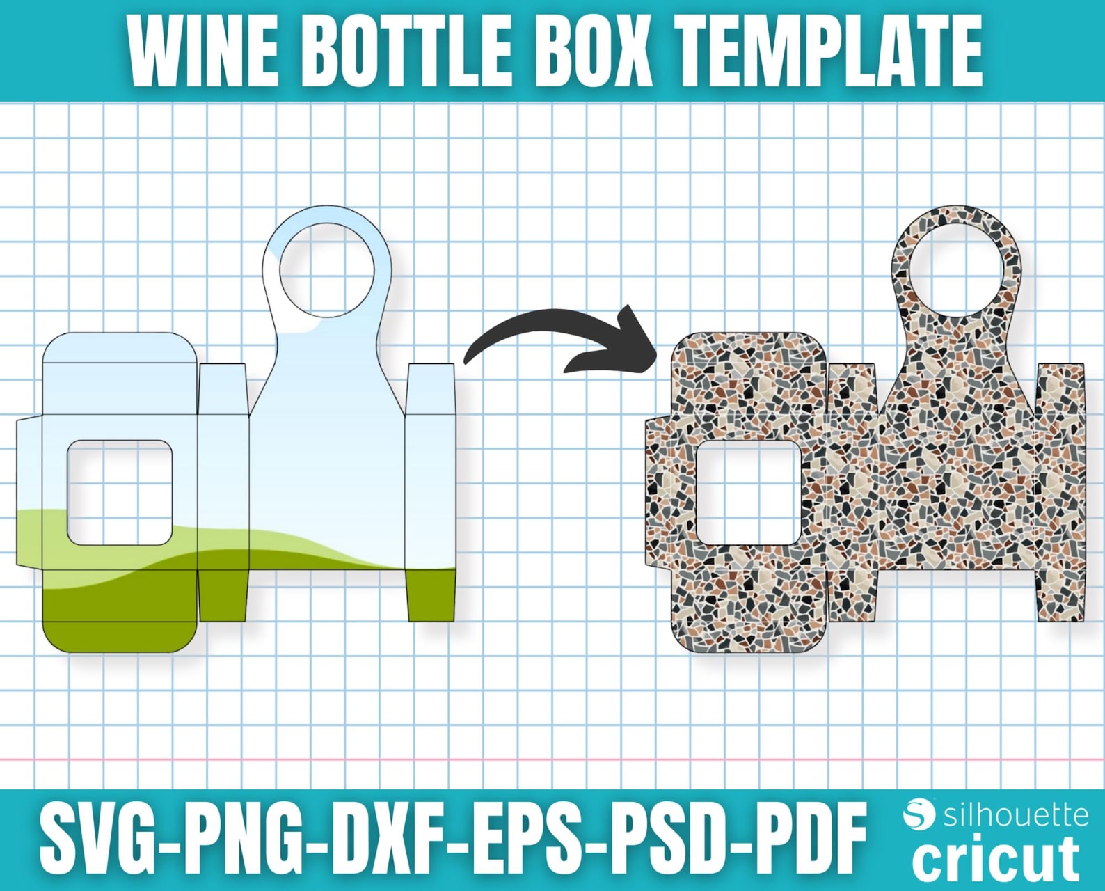 Wine Bottle Box Template, Custom Wine Bottle Box, Wine Bottle Tag ...